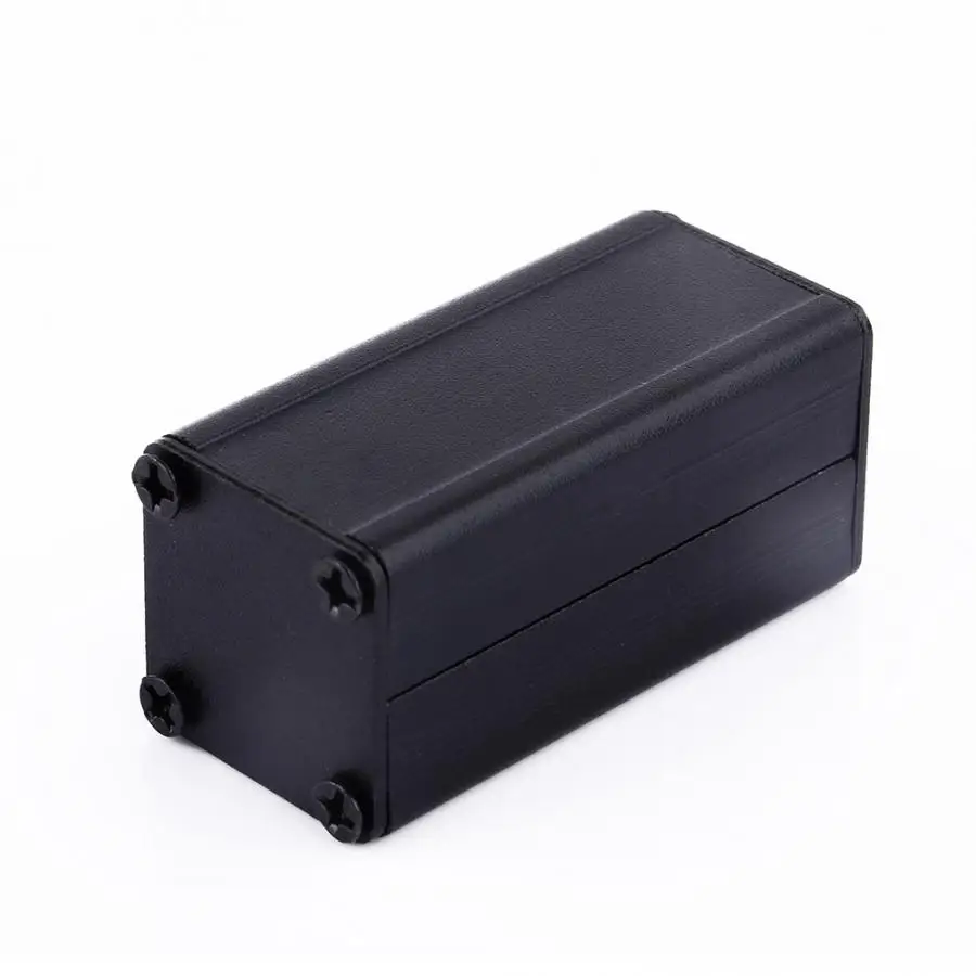 Black-Aluminum-PCB-Instrument-Box-Enclosure-Electronic-Cooling-Case ...