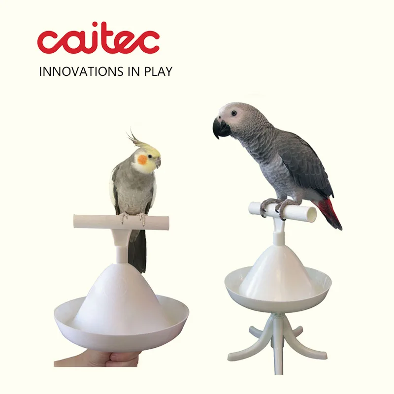 CAITEC Parrot Stand Bird Toys Portable Perch and Training Tool Light ...