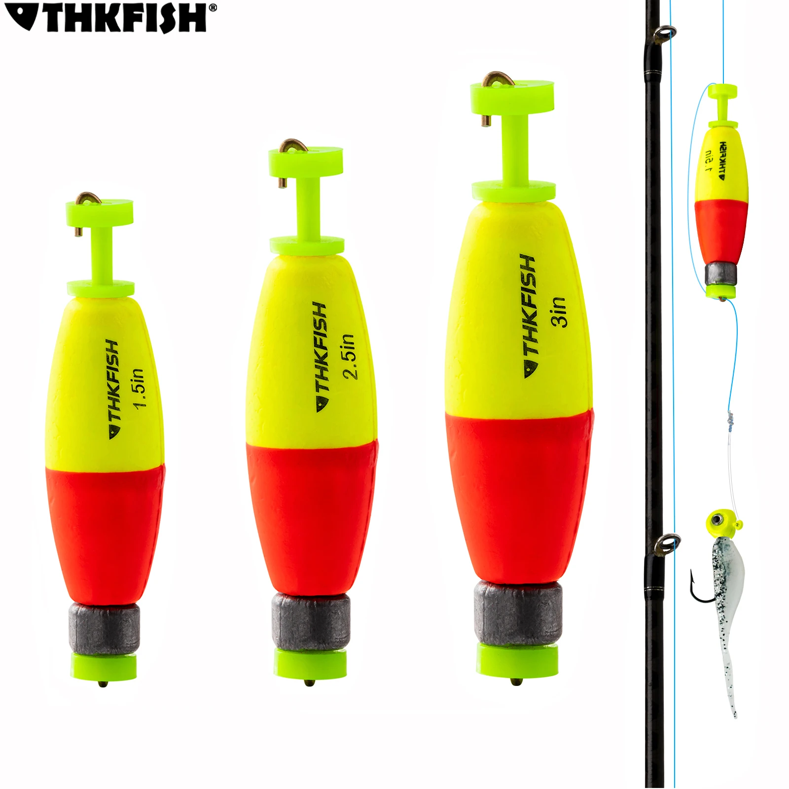 Thkfish-Fishing-Float-Bobber-EVA-Form-Float-Weighted-Snag-On-Cigar ...