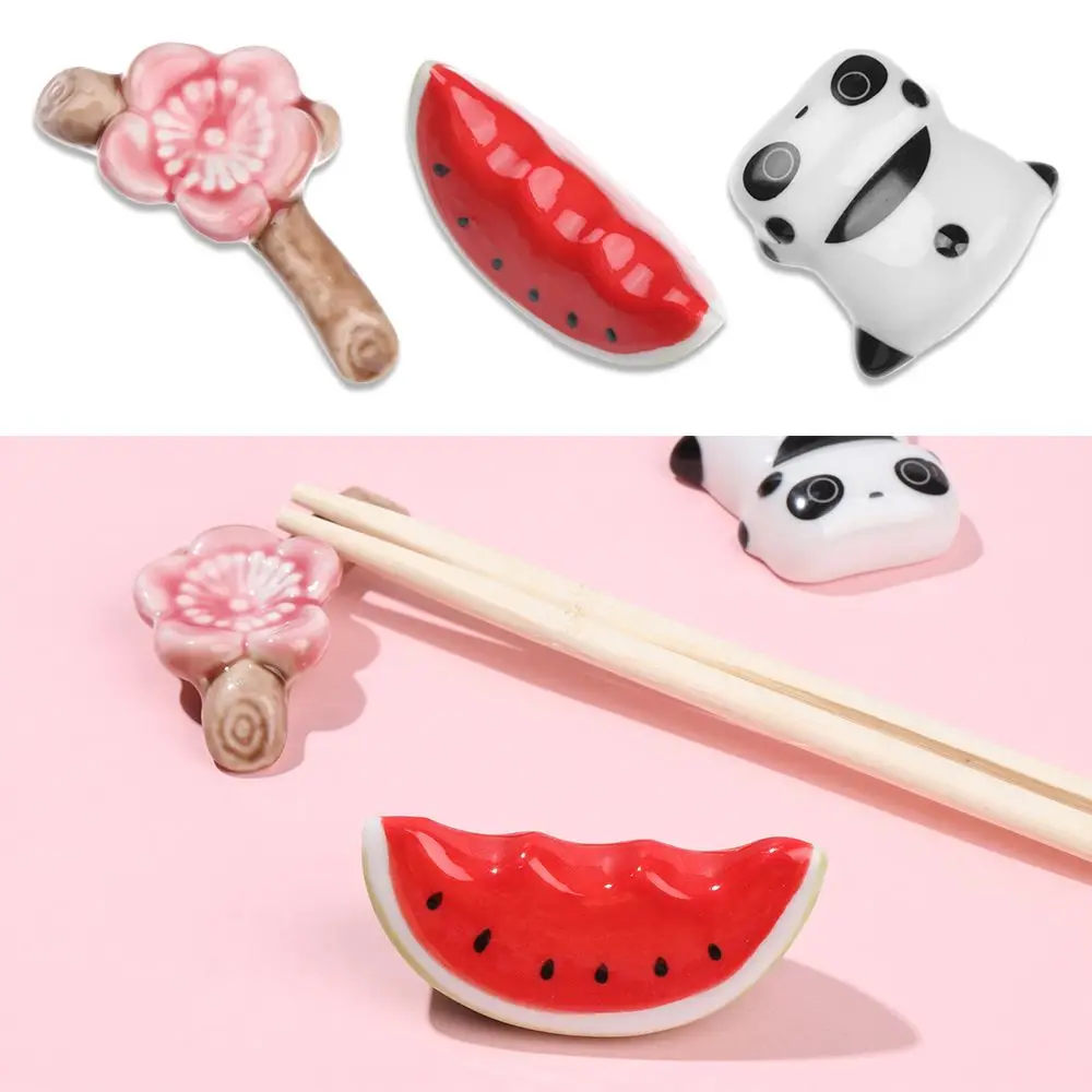 Japanese-Style-Ceramic-Chop-Sticks-Holder-Cute-Panda-Watermelon-Cherry ...