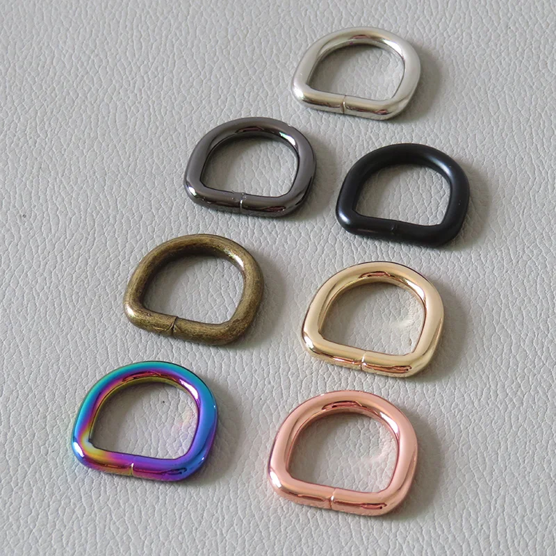 100Pcs-15mm-Webbing-Strap-Metal-Buckle-D-Ring-For-Bag-Accessory-Belt ...