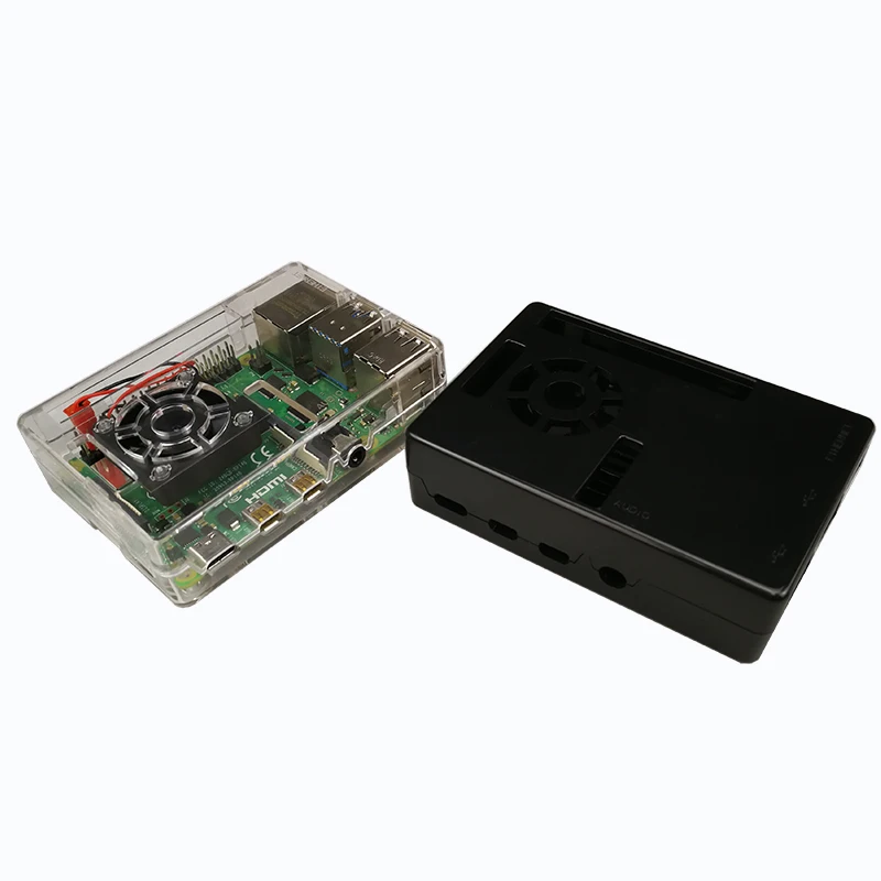 Raspberry Pi 4 Model B case, Transparent Box for Raspberry Pi 4B,Black ...