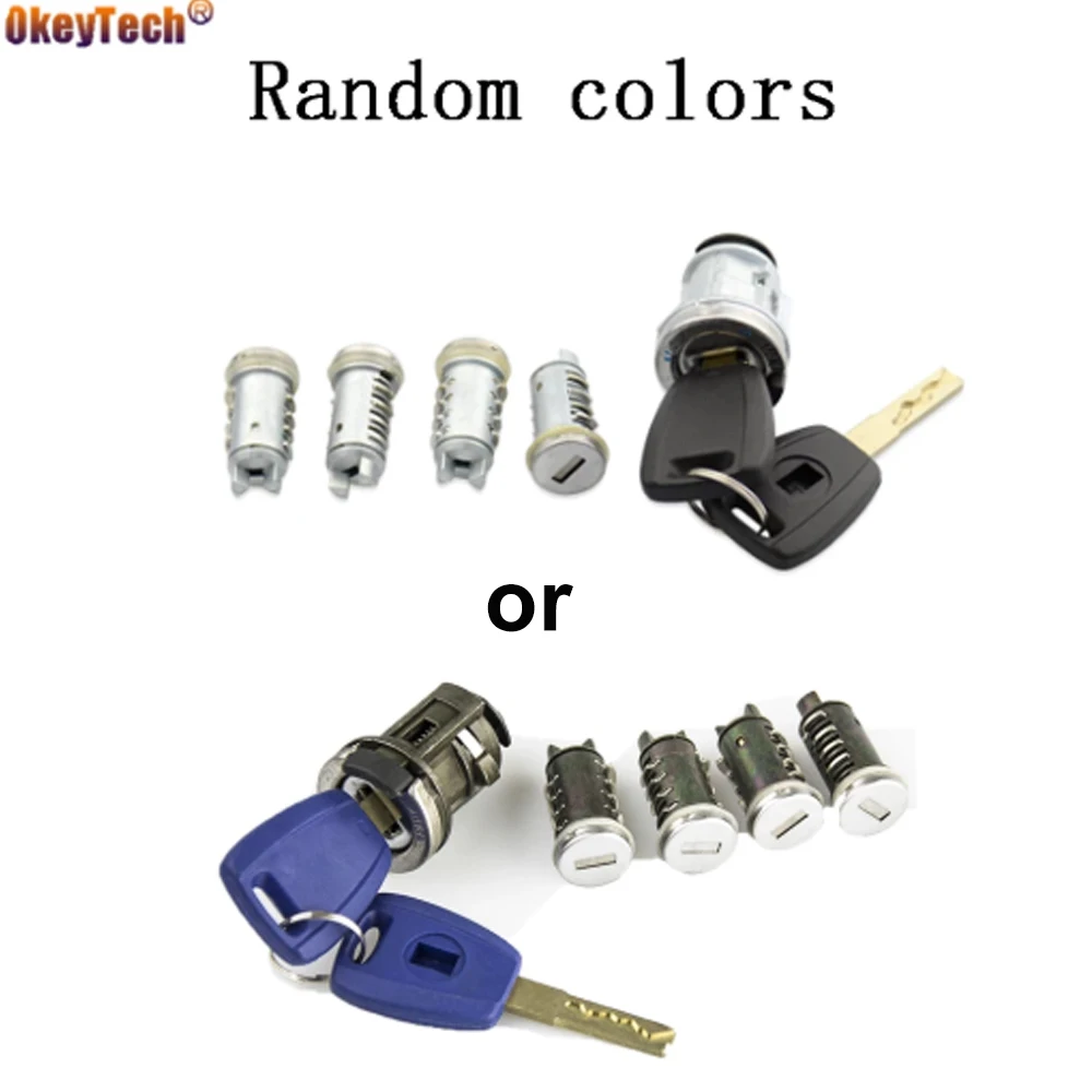 Okeytech 5pc Complete Set Car Key Ignition Door Trunk Lock Backup ...