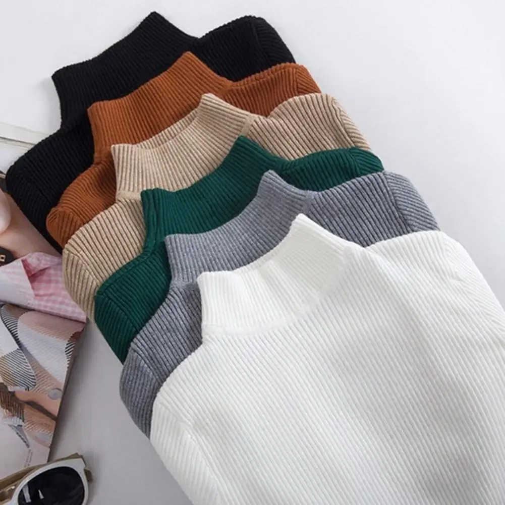 Hauts À Col Roulé Pour Femmes, Hauts Élastique, Nouveauté Automne Hiver ...