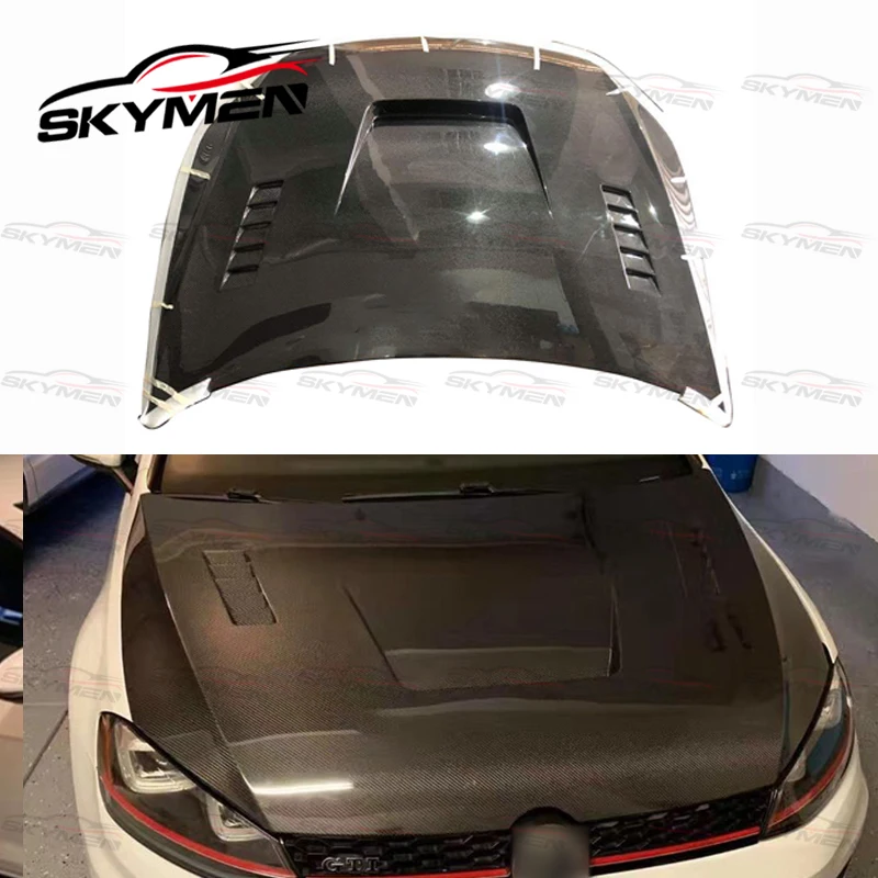 Carbon-Vented-Hood-For-Golf7-7-5-MK-Fiber-Glass-Unpaitned-Front-Engine ...