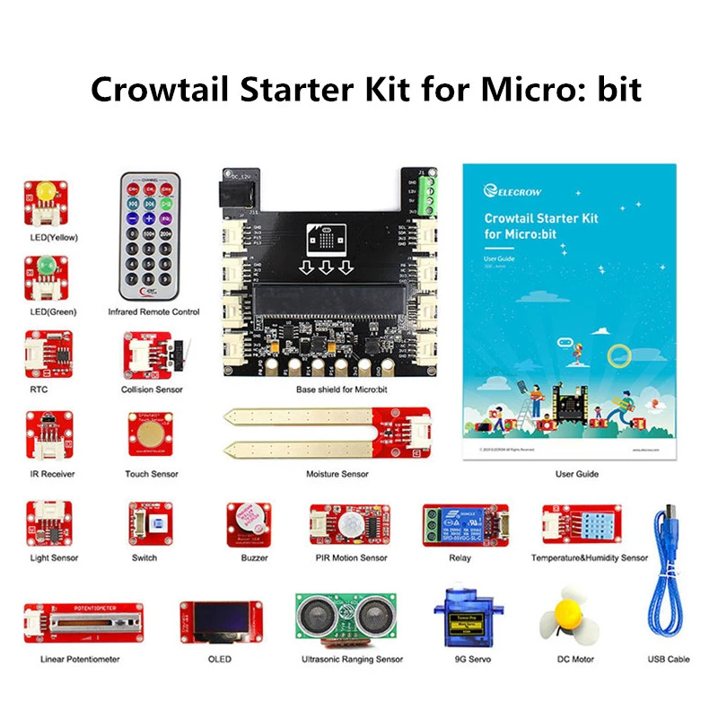 Elecrow Crowtail Starter Kit For Micro:bit V1.5 Programming Learning ...