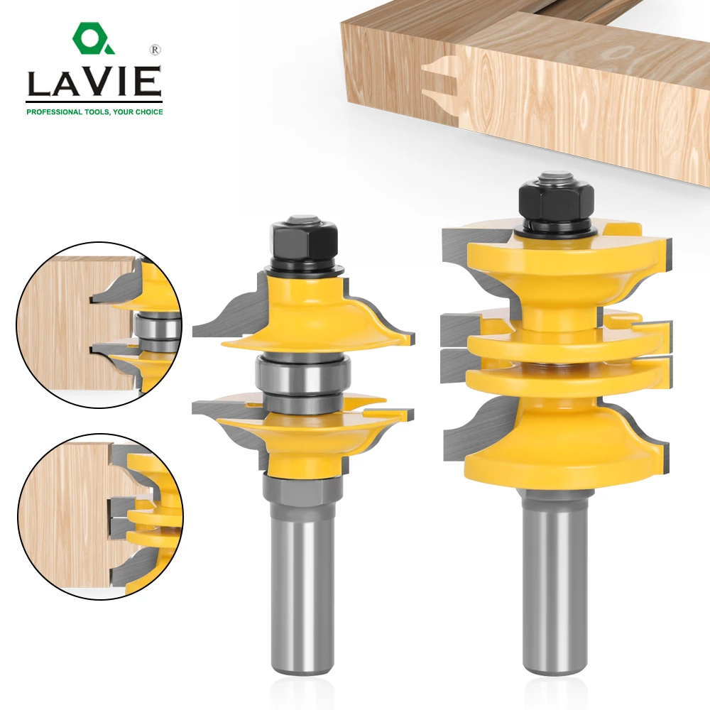 LAVIE 2pcs 12mm 1/2" Shank Entry & Interior Door Ogee Router Bit ...