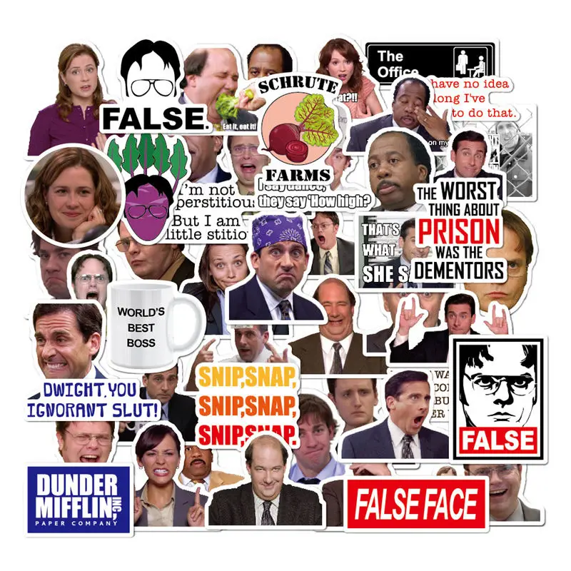 The-Office-Stickers-50PCS-US-TV-Show-Sticker-Scrapbooking-Stickers-For ...