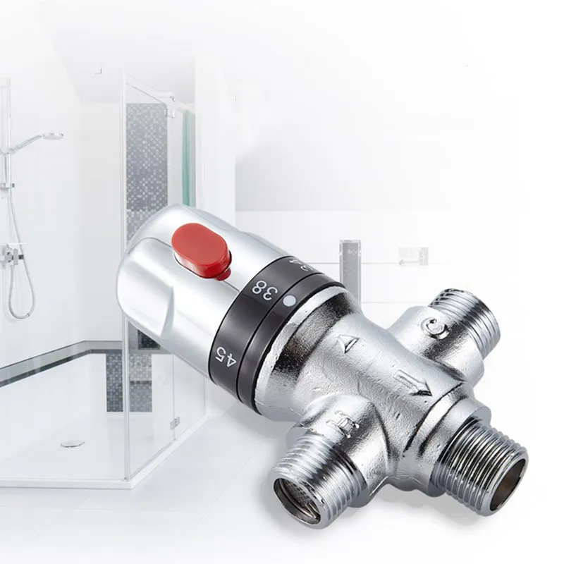 Vanne-de-centre-commercial-thermostatique-en-laiton-temp-rature-constante-de-l-eau-robinet-de ...