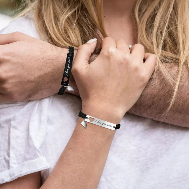 Bracelet Couple Gravure - Bracelet-Couple.fr