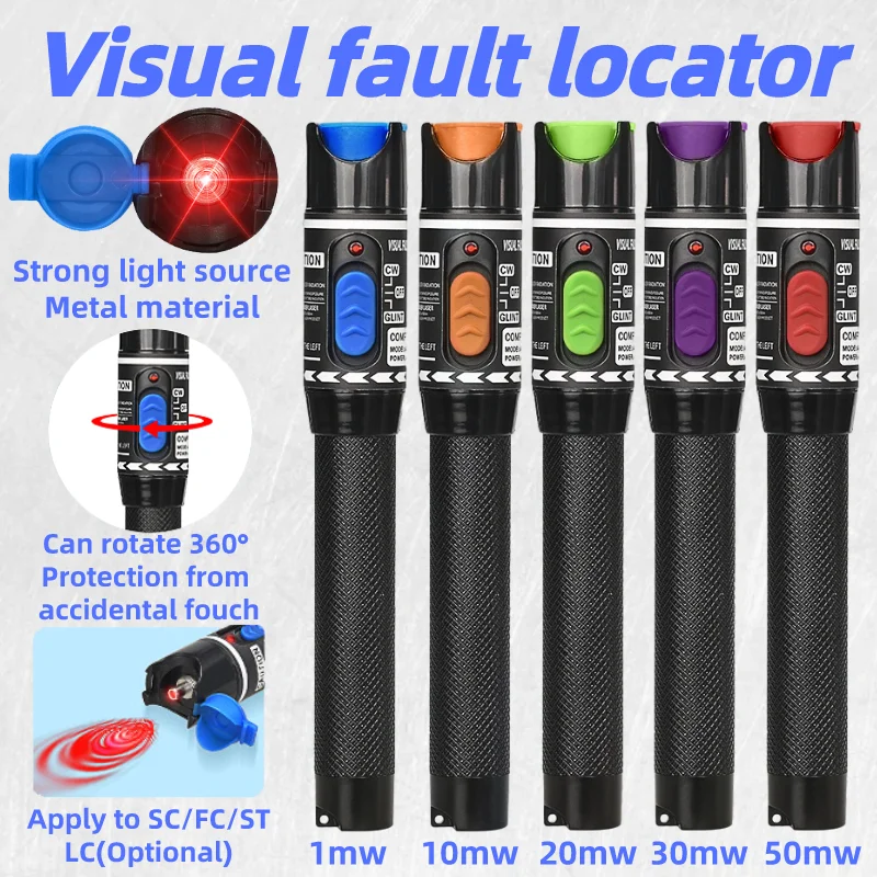 FTTH Fiber Optic Cable Tester Pen 1/10/20/30/50mw Visual Fault Locator ...