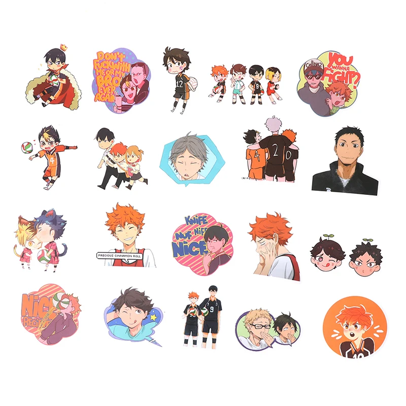 Shop Authentic 50x Anime Haikyuu PVC Decal Laptop Suitcase Skateboard ...