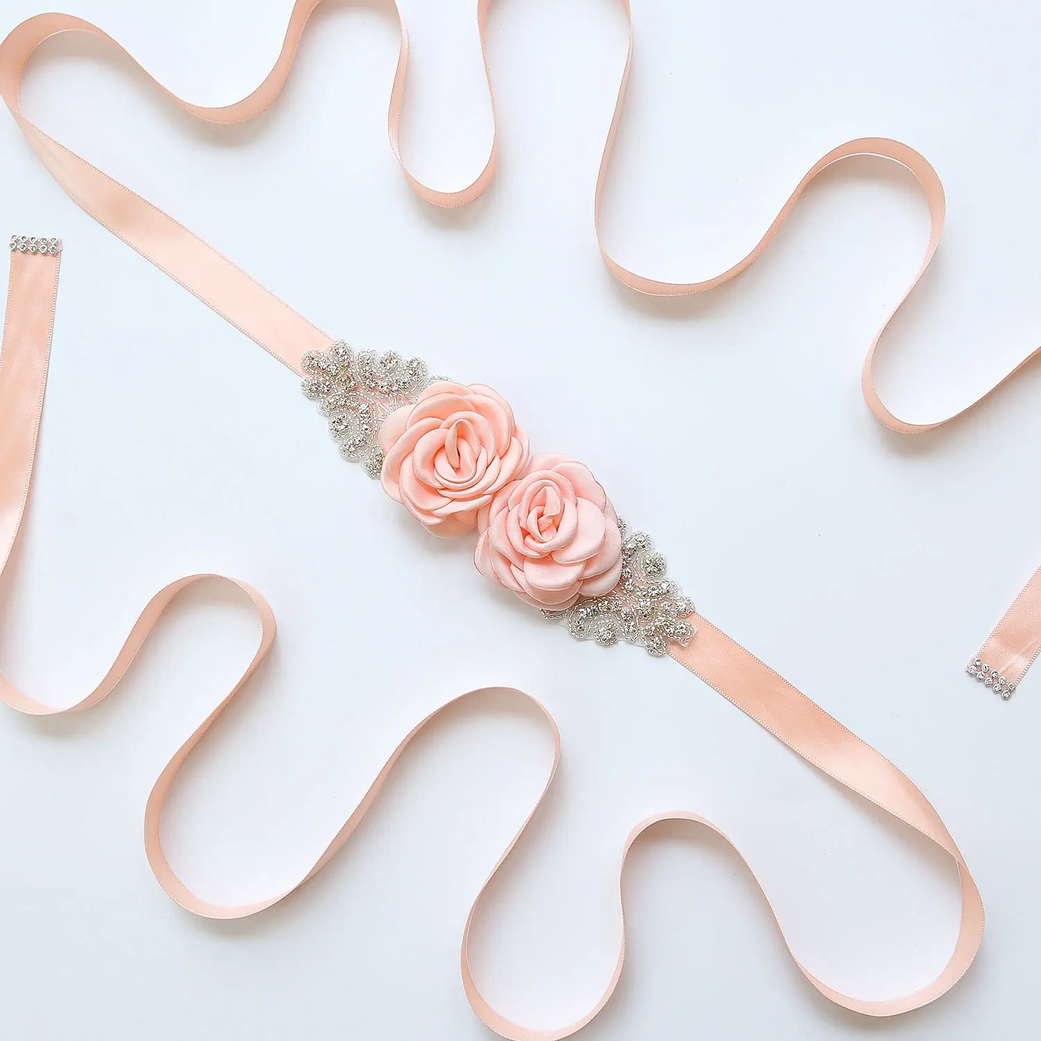 Pink White Flower Belts For Women Girl Style Bridal Prom Dress ...