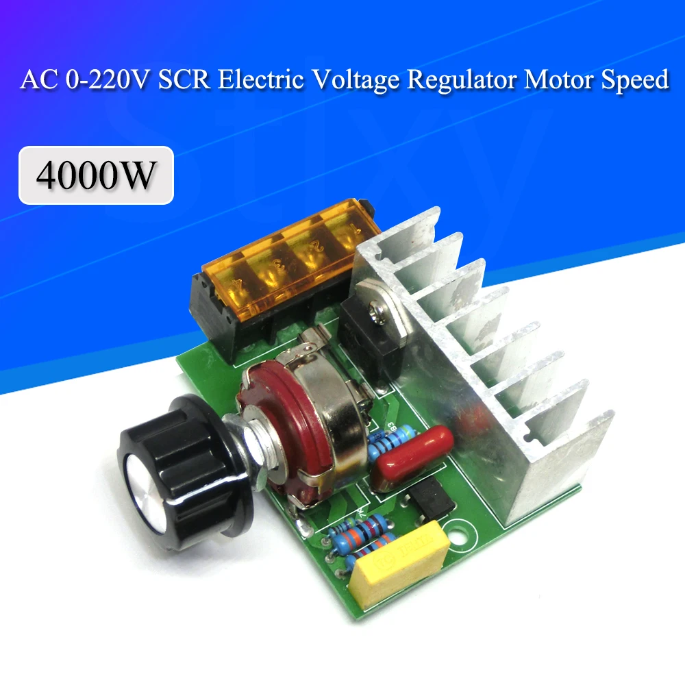 4000W AC 0-220V SCR Electric Voltage Regulator Motor Speed Controller ...