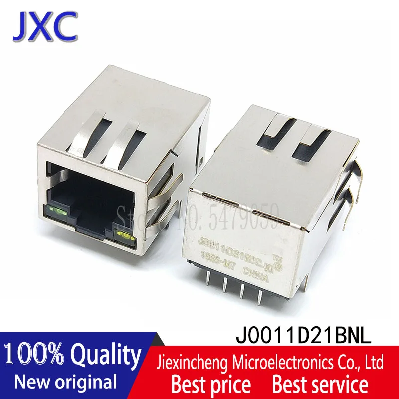 5 ชิ้นJ0011D21BNL J0011D21 J0011D21B RJ45 เครือข่ายหม้อแปลงที่มีไฟใหม่ ...