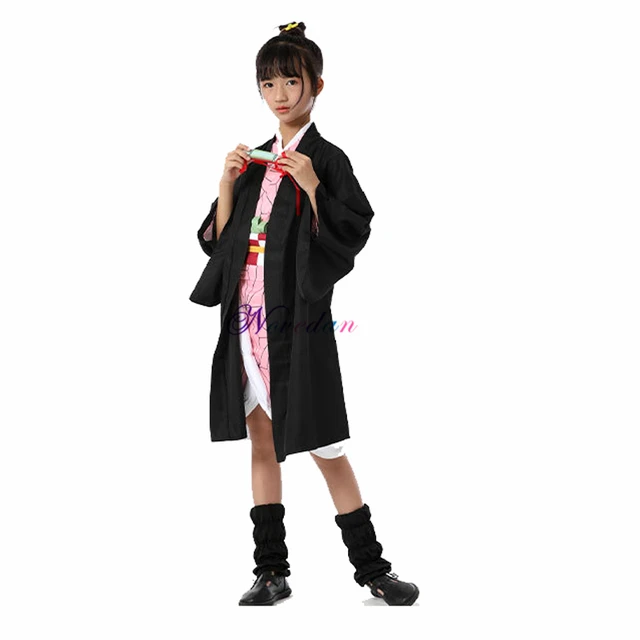 Anime Demon Slayer Nezuko Cosplay Costume For Girls - AllCosplay.com