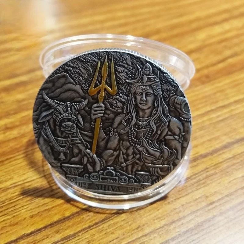 Indian-Mythology-Shiva-Commemorative-Coin-Shiva-Antique-Coin-God-of ...