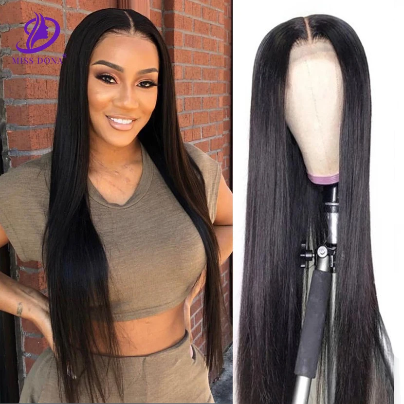 5x5 HD Lace 30 40 48 inch Front Wigs Pre Plucked Straight Human Hair ...