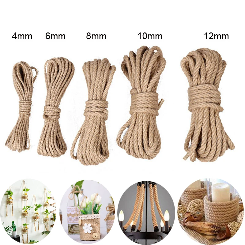 Handmade Hemp Rope Diy Craft | Twisted Rope Crafts Jute | Hemp Rope ...