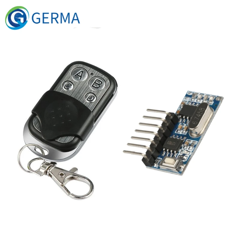 GERMA 433 Mhz RF Remote Controls Transmitter and 433mhz RF Relay Receiver Switches Module ...