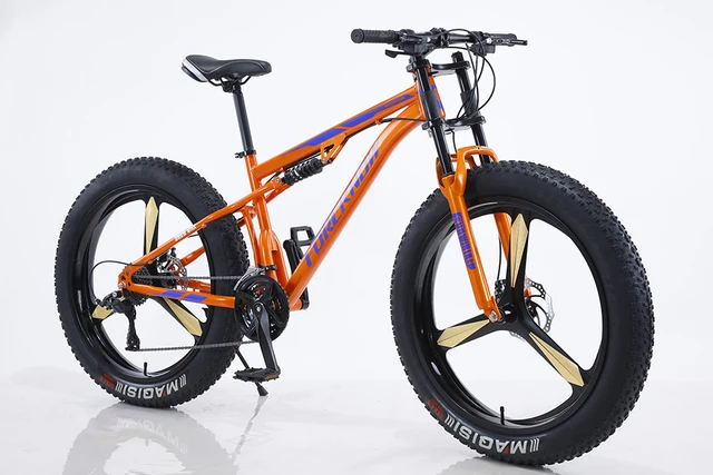 FOREKNOW 26*4.0 Fat Tire Adult Mountain Bike Beach Snowmobile 30Speed ...