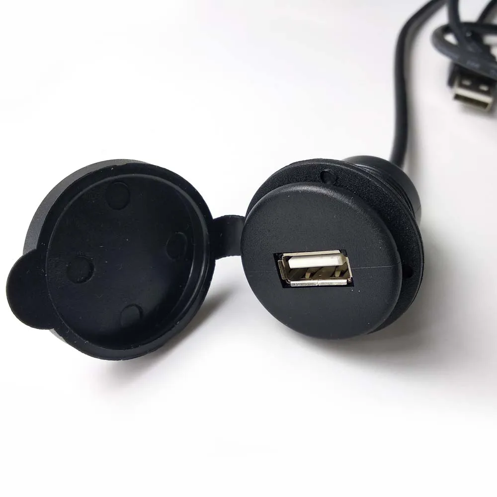 Round Mountable Socket Usb Female To Usb Male Plug Usb Extensetion ...