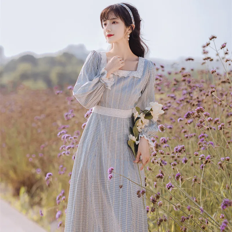 Small-Fresh-Dress-Women-2021-spring-Autumn-New-French-Retro-Sweet-Dress ...