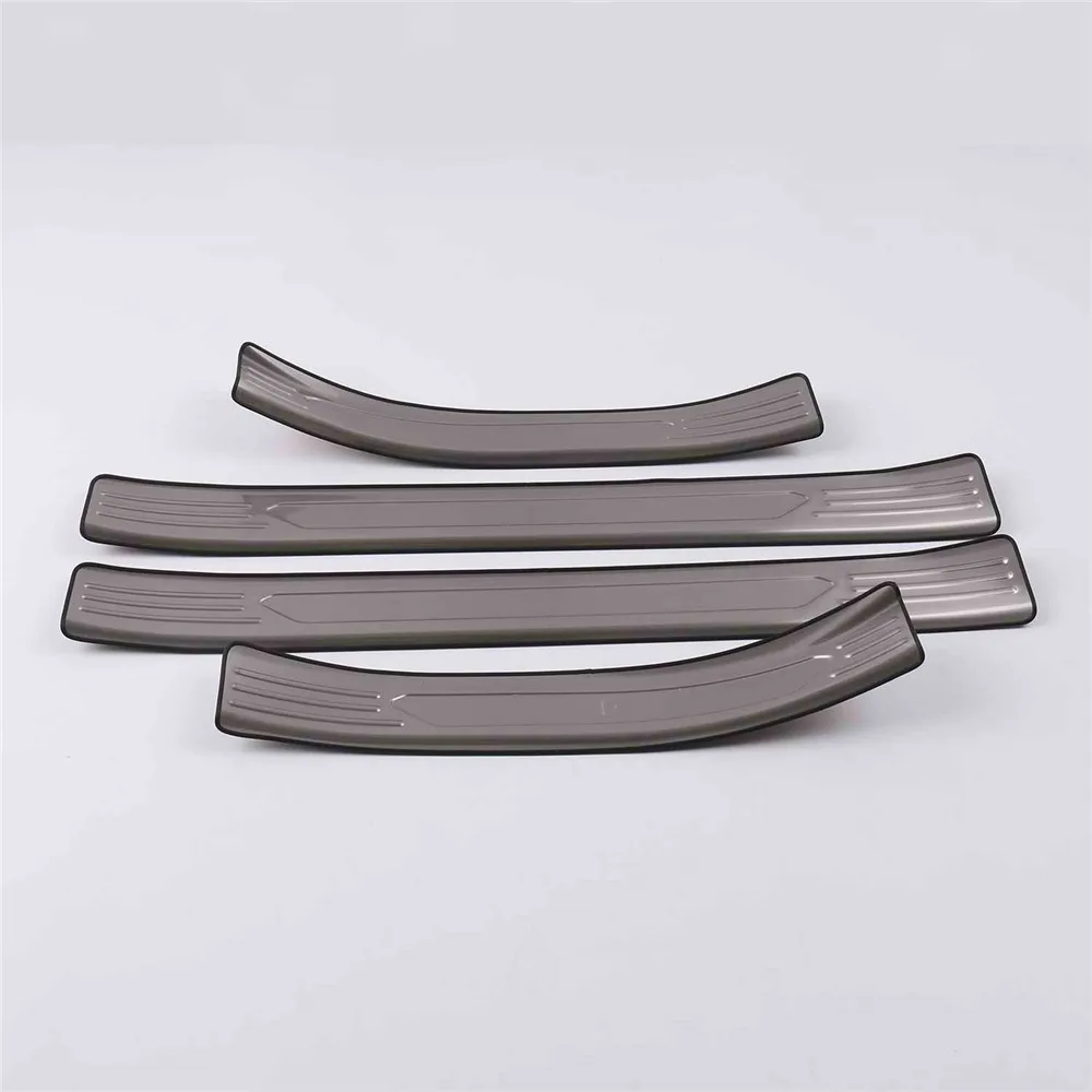 Stainless Steel Inner Outer Door Sill Scuff Plate Guard Sills Protector ...
