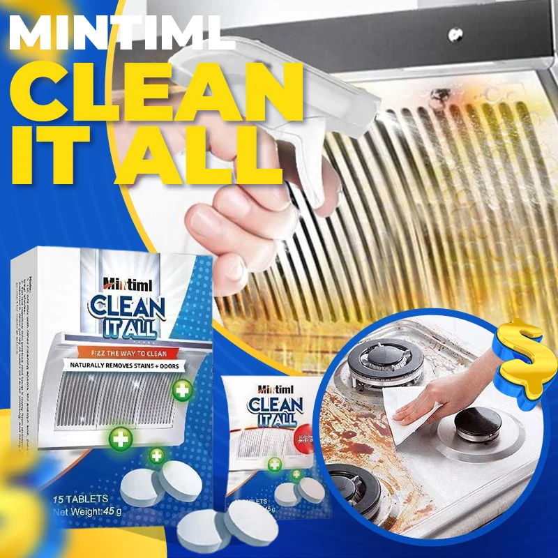 15pcs Mintiml Clean It All Effervescent Tablet Kitchen Heavy Grease ...