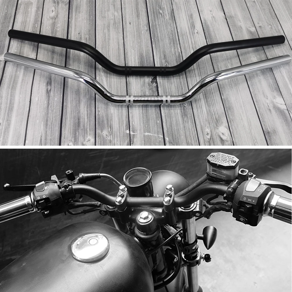 Motorcycle-Handlebar-22mm-7-8-Retro-Motorbike-Handle-Bars-Steering ...
