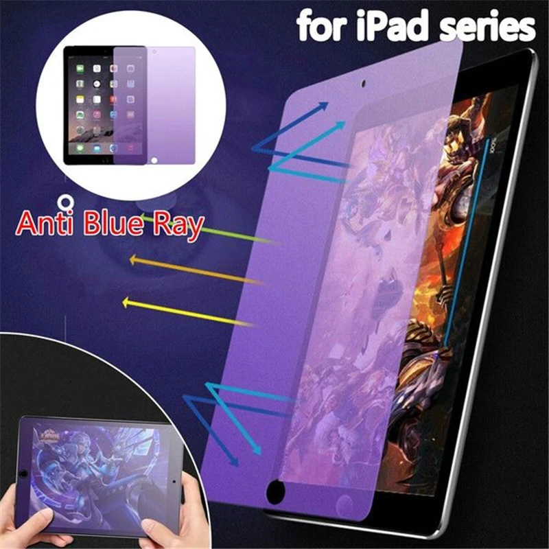 Anti-Blue Light Glass Screen Protector Tablets Case Cover for Apple ...