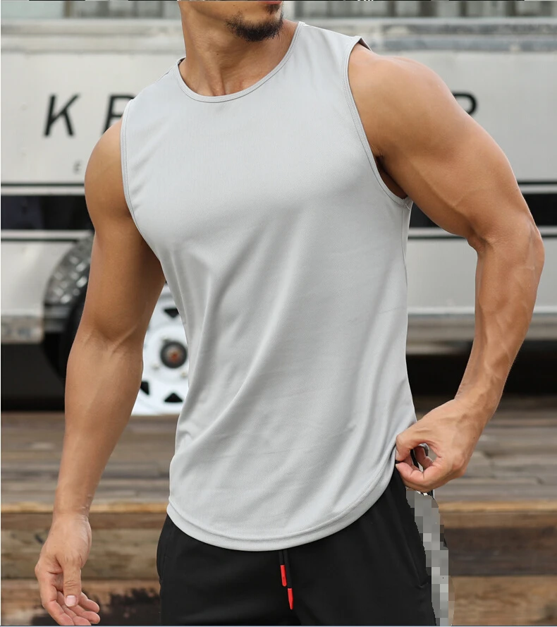 Cotton-Workout-Gym-Tank-Top-Mens-Muscle-Sleeveless-Sportswear-Vest ...