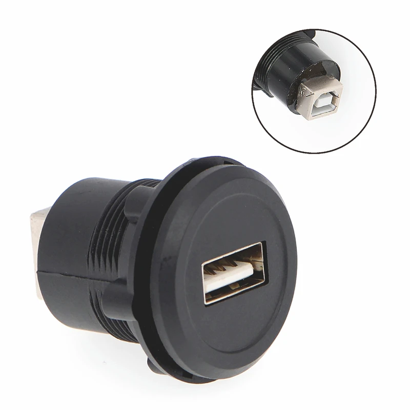 22mm-USB-connector-socket-Economy-Type-Panel-Mount-USB2-0-Female-A-to ...