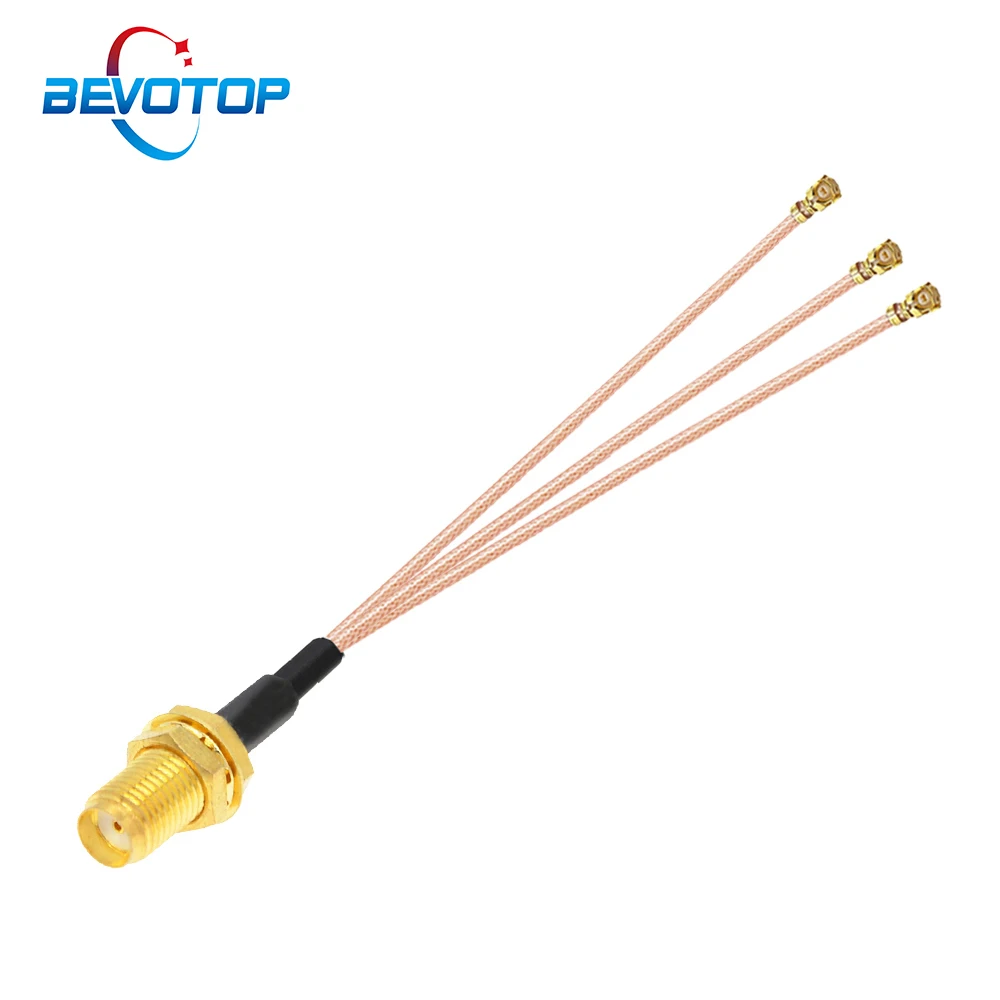 10pcs/lot Sma Female To 3 U.fl Ipx Ipex1 Female Jack Triple 3-way ...