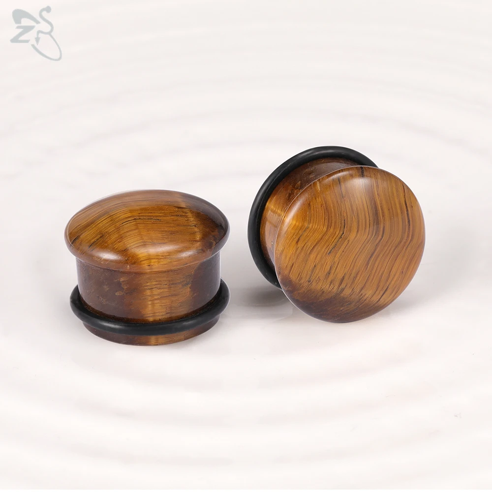 ZS-1-Pair-5-18MM-Natural-Untreated-Tiger-s-Eye-Stone-Ear-Plug-And ...