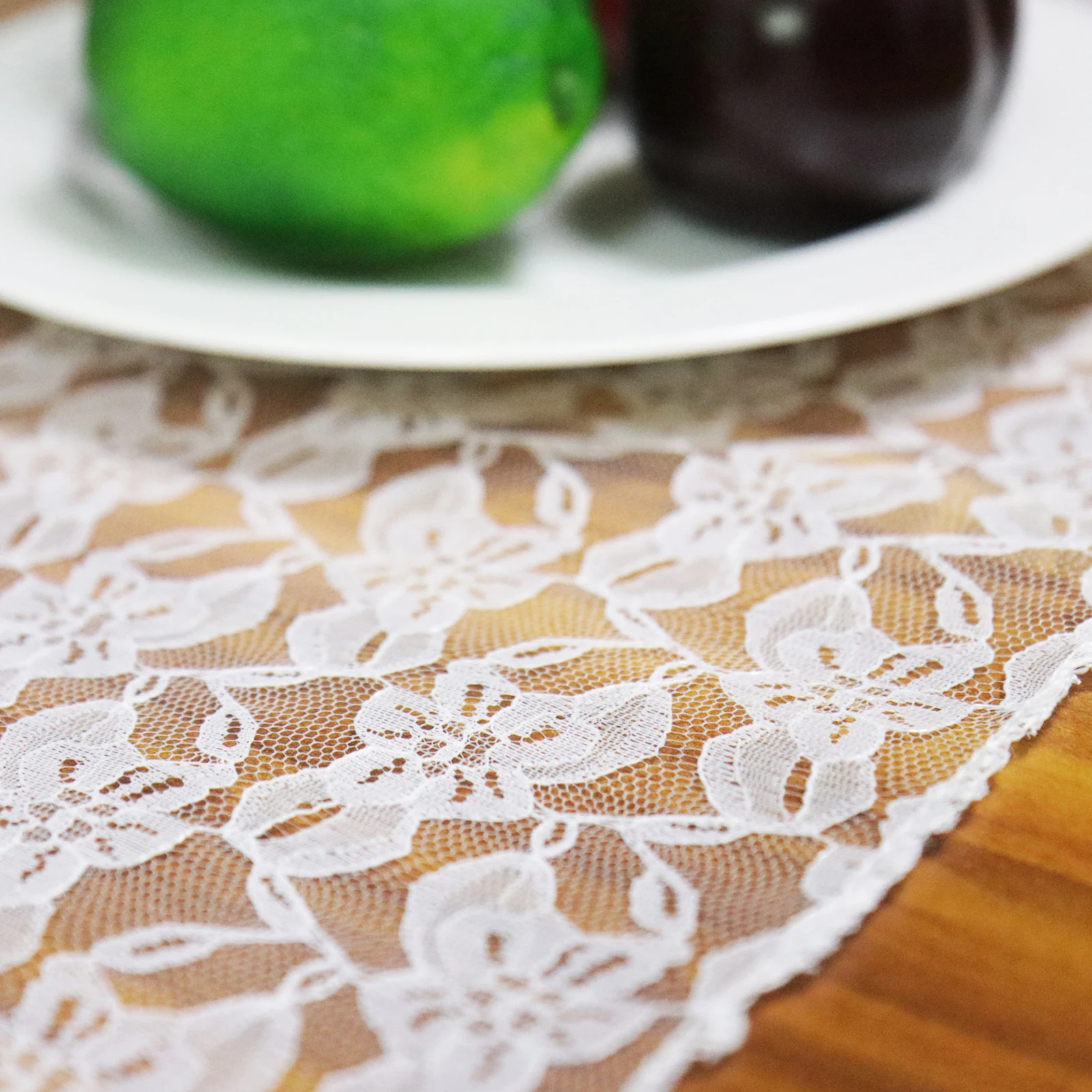 Chemin de Table - Black - 30x275 cm - Dentelle Blanc/Noir - Élégance ...