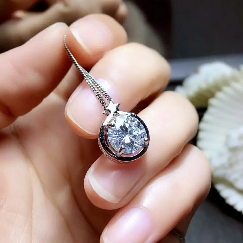 MeiBaPJ 2 карата Moissanite драгоценный камень Классический ...
