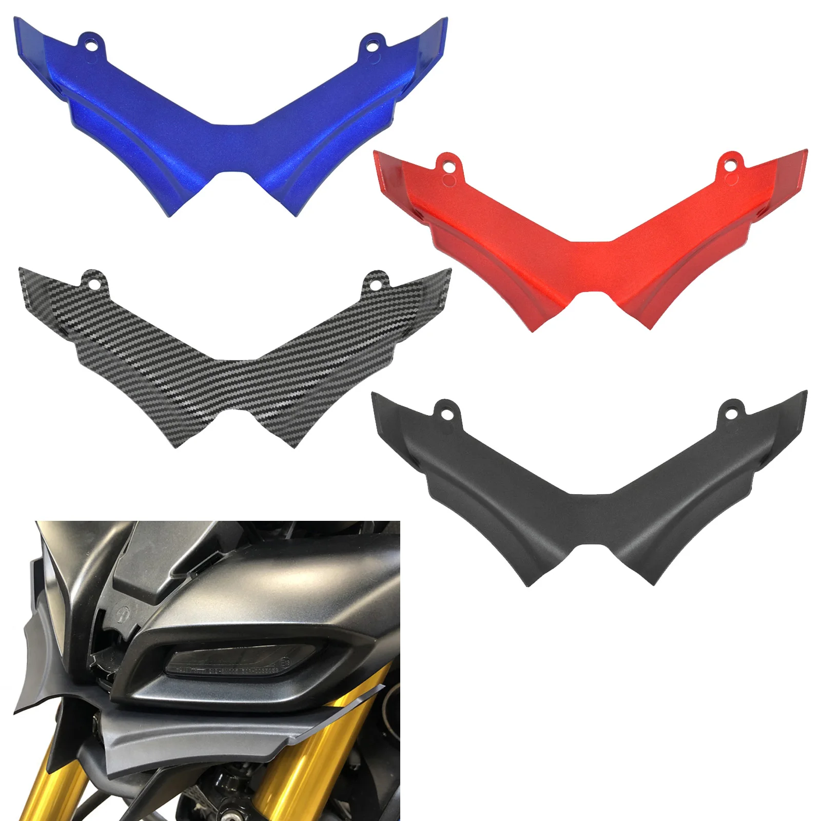 Motorcycle Parts Front Wheel Fender Beak Lip Nose Cone Wing Extension ...