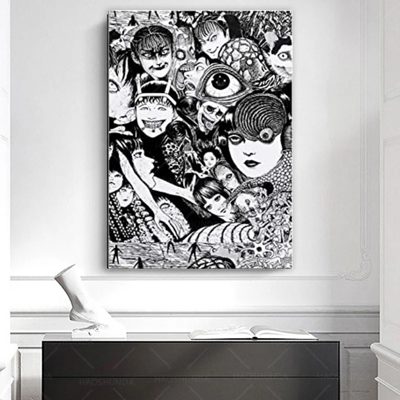 Horror Pop Art Black Drawing