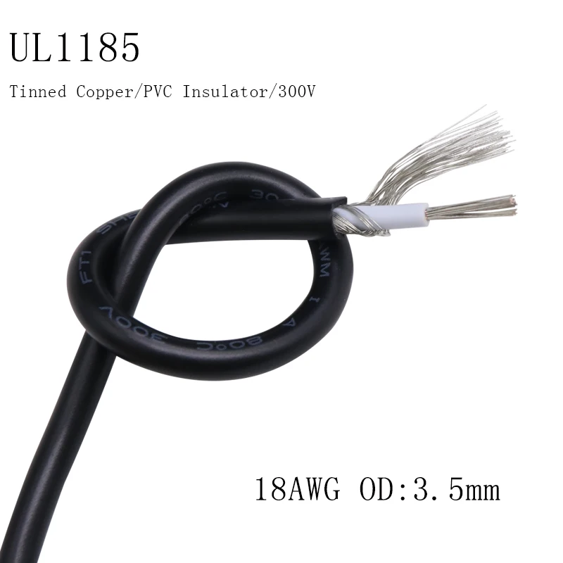 UL1185 18AWG 차폐 와이어 신호 케이블 OD 3.5mm 채널 오디오 라인 PVC 절연 단일 코어 OFC 구리 Vedio 전자 케이블|와이어 및 케이블 ...