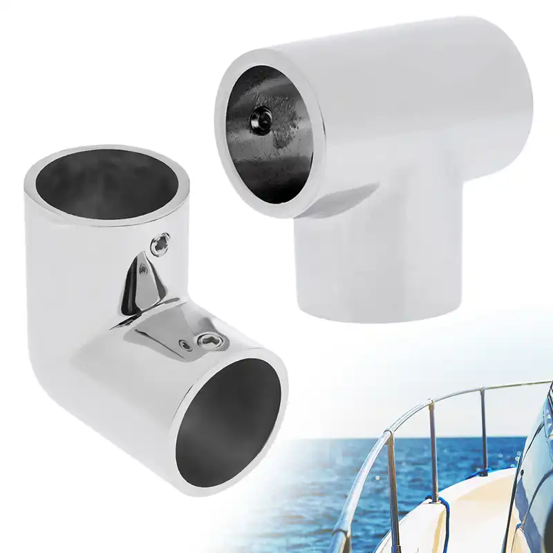 2 Pack 316 Stainless Steel Boat Marine Handrail 90 Degree T/Tee Fitting ...