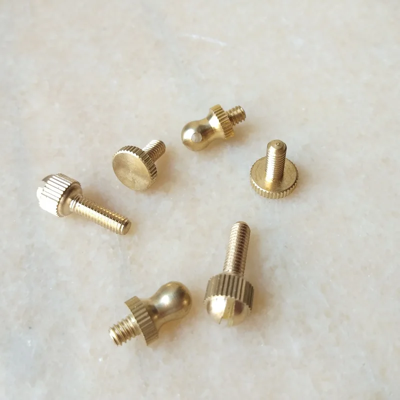 Brass Screw M4 Round Head | M4 Brass Knurled Screw | Lighting ...