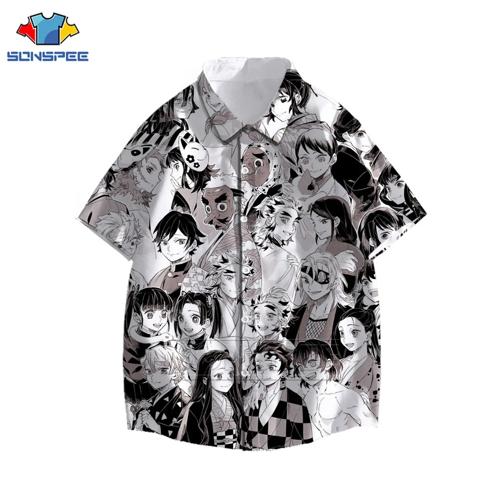 Shirt Anime Demon Slayer 3D Print Men Women Hentai Pattern Shirt Summer ...