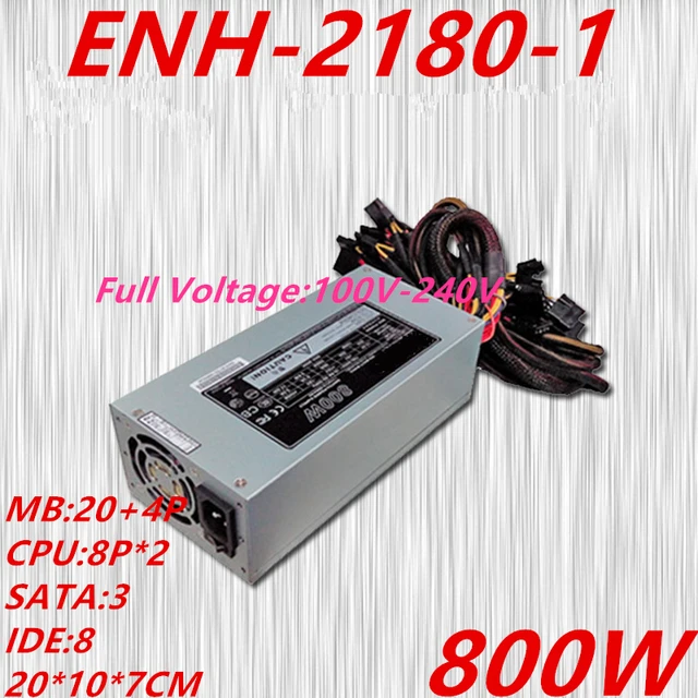 Original PSU For Enhance 2U 800W Switching Power Supply ENH-2180-1 ...