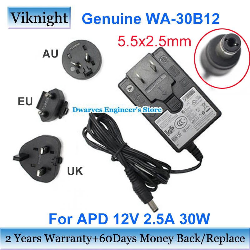Original WA 30B12 12V 2.5A 30W APD AC Adapter Power Supply For Gigabyte ...