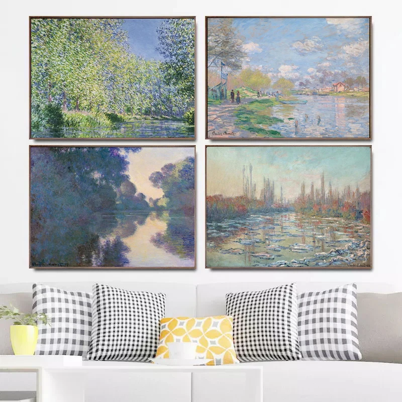 Claude Monet Great Reproductions Paintings Printed on Canvas ...