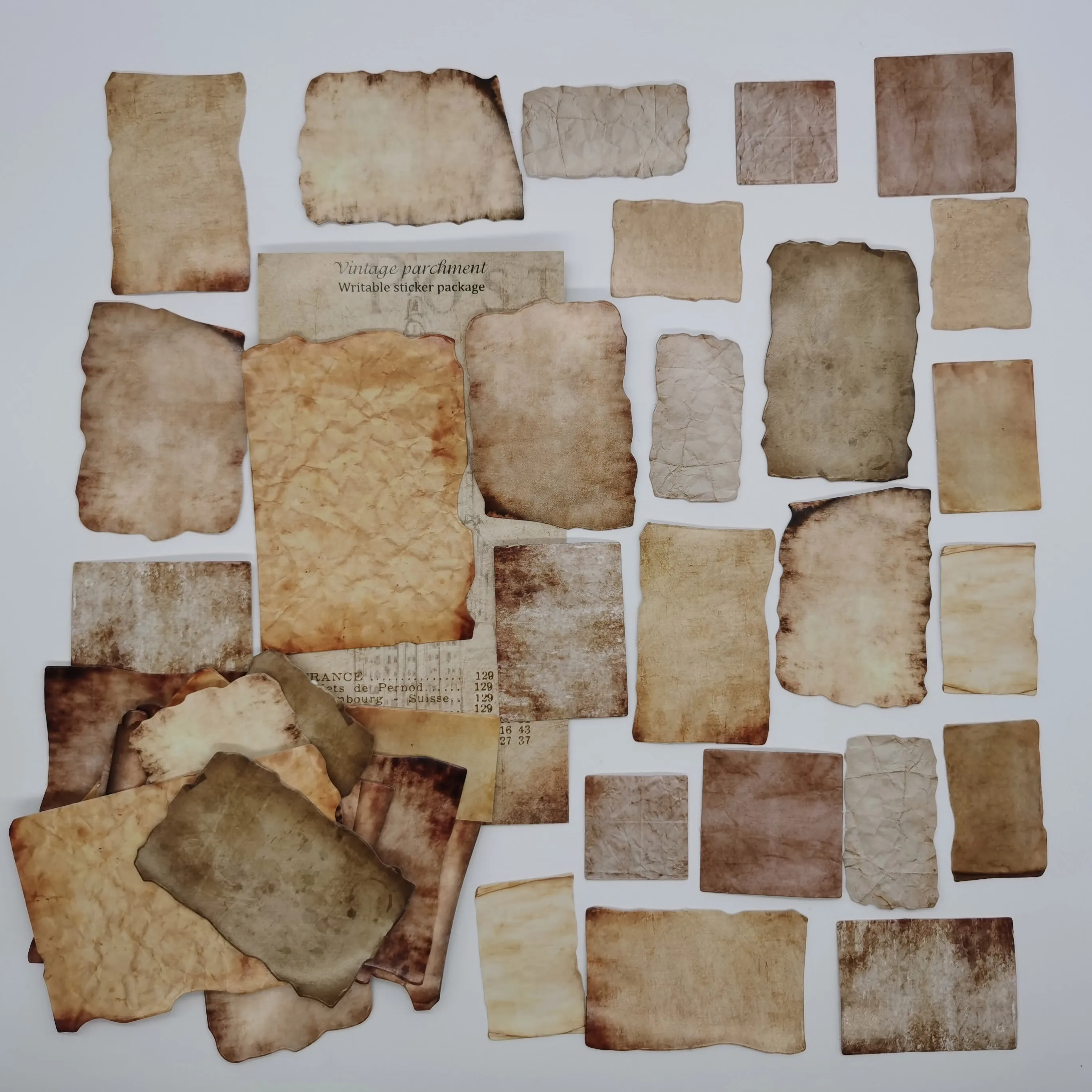 45 Pcs/pack Vintage Stationery Stickers Writable Sticker Parchment ...