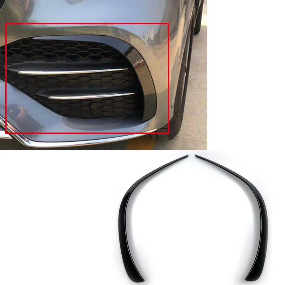 2Pcs Front bumper Wind Knife Surrounding Trim Strip For Mercedes Benz ...