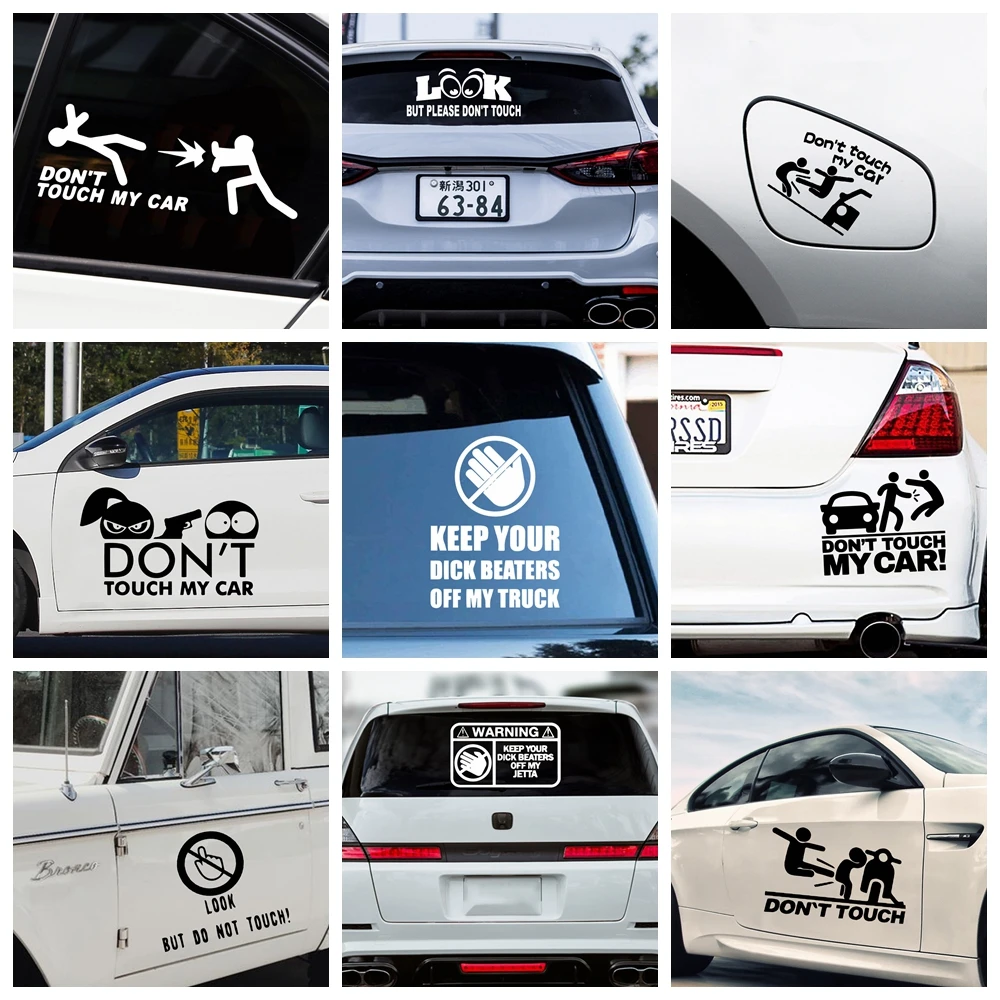 Creative Don't Touch Car Decal Funny Sticker On Car Stickers And Decals ...