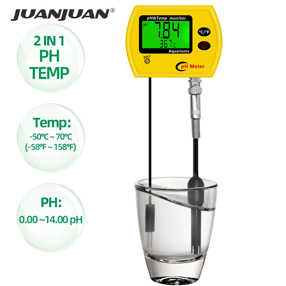 PH Meter Digital EC Tester 0.00-14.00 PH TEMP Measure Device PH-991 PH ...